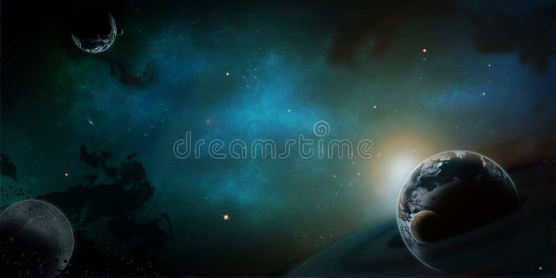 Illustration Cosmos Computer Drawing of the Planet Stock Illustration ...