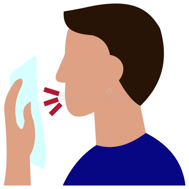 Illustration of Cough Cover with Tissue Stock Vector - Illustration of ...