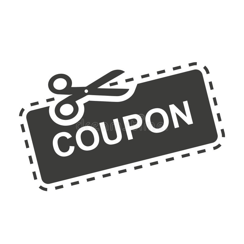 Illustration of Coupon Icon for a Discount on a White Background Stock ...