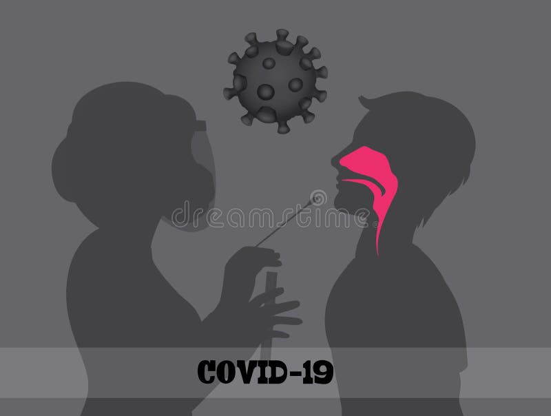 Illustration of Covid-19 Swab Test Stock Illustration - Illustration of ...