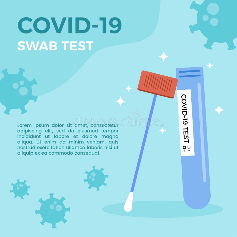 Illustration of Covid-19 Swab Test Concept Vector Design Stock Vector ...