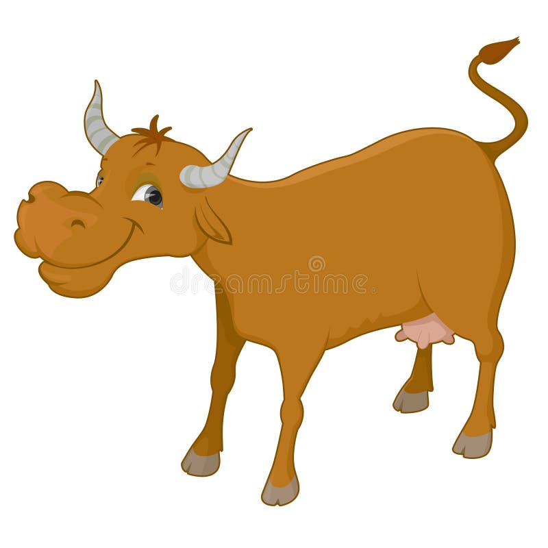 Illustration of a cow stock vector. Illustration of standing - 43540882
