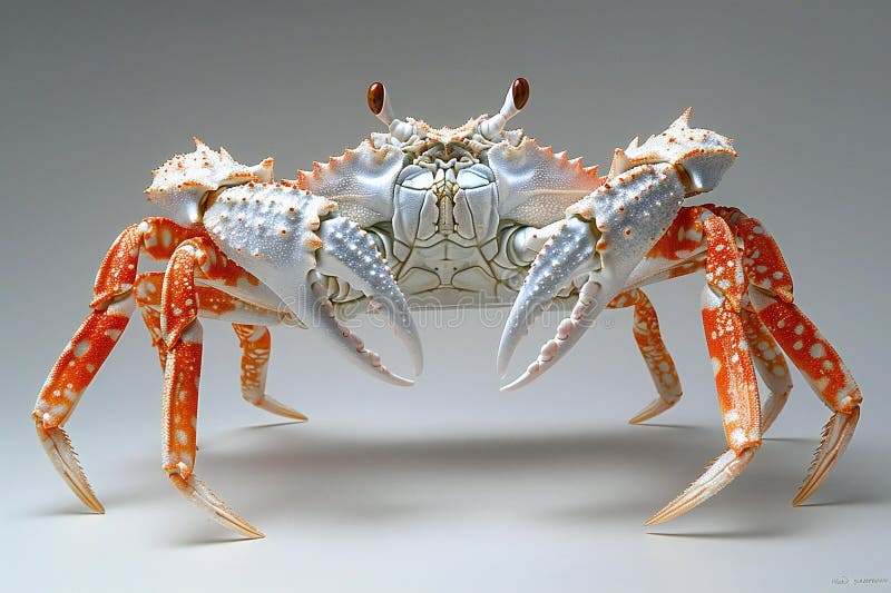 Illustration of Crab is Shown with Two Claws Up, High Quality, High ...
