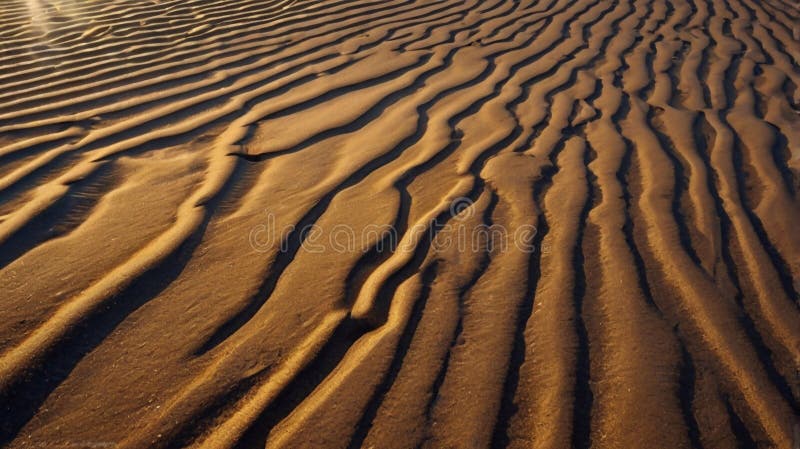Patterns on Wet Sand after Rain Highlighting Intricate Wave-like ...