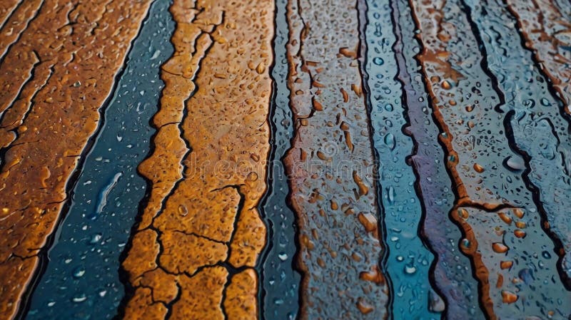 Patterns on Wet Sand after Rain with Natural Cracks and Flowing Water ...