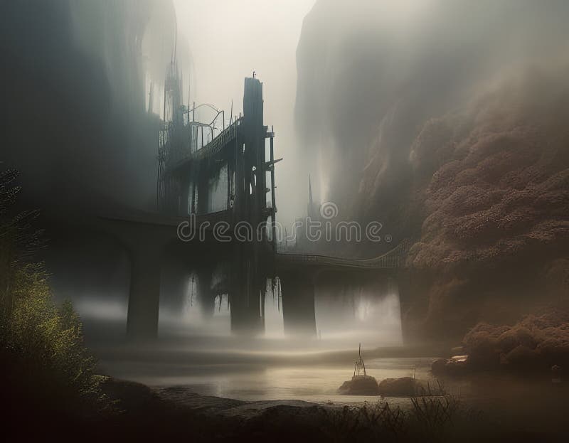 Gothic bridge stock illustration. Illustration of gloomy - 277085002