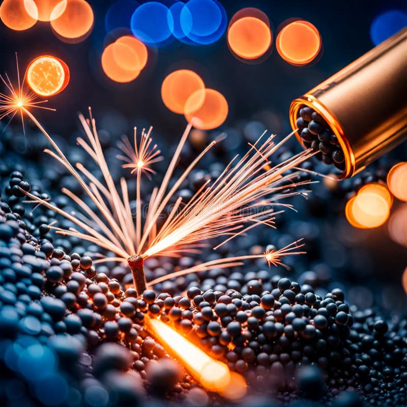 Illustration, Interior of Pyrotechnics Stock Illustration ...