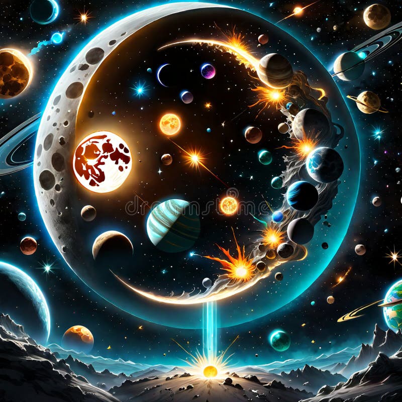Illustration, Planets in Space Stock Illustration - Illustration of ...