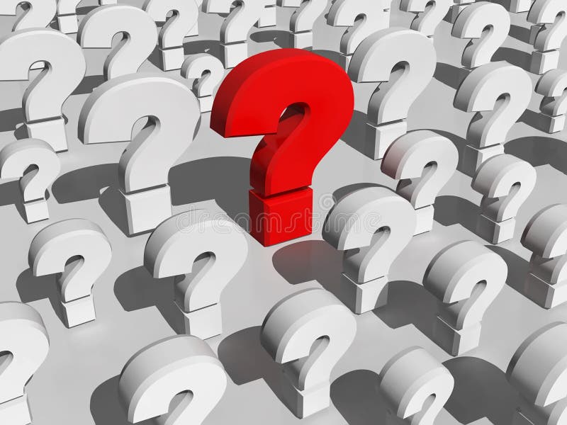 Illustration Created from Symbols Like a Question Mark Stock ...