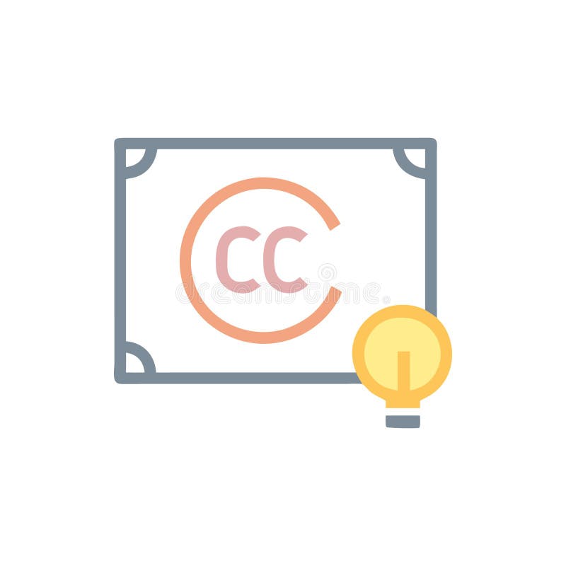 Creative Commons Symbols Icon Design Stock Illustration - Illustration ...