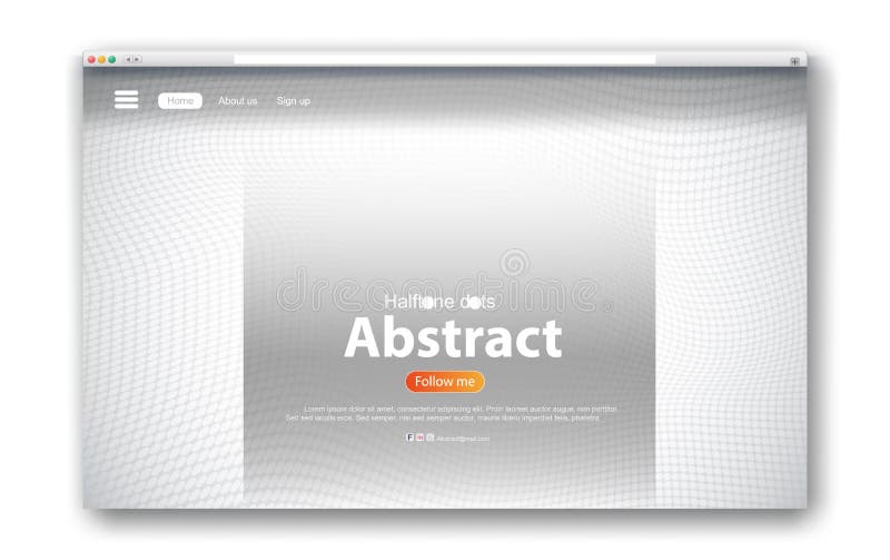 Illustration of Creative Web Interface Design. Abstract Black and White ...