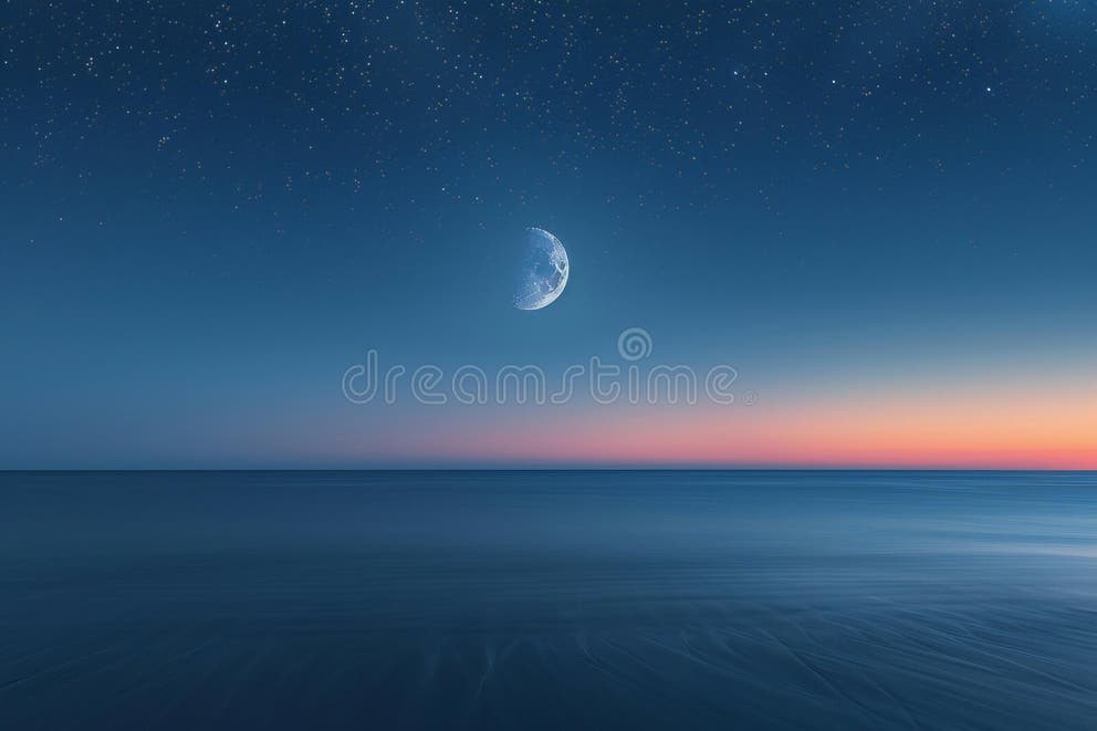 Illustration of Crescent Moon with a Crescent Above it, High Quality ...