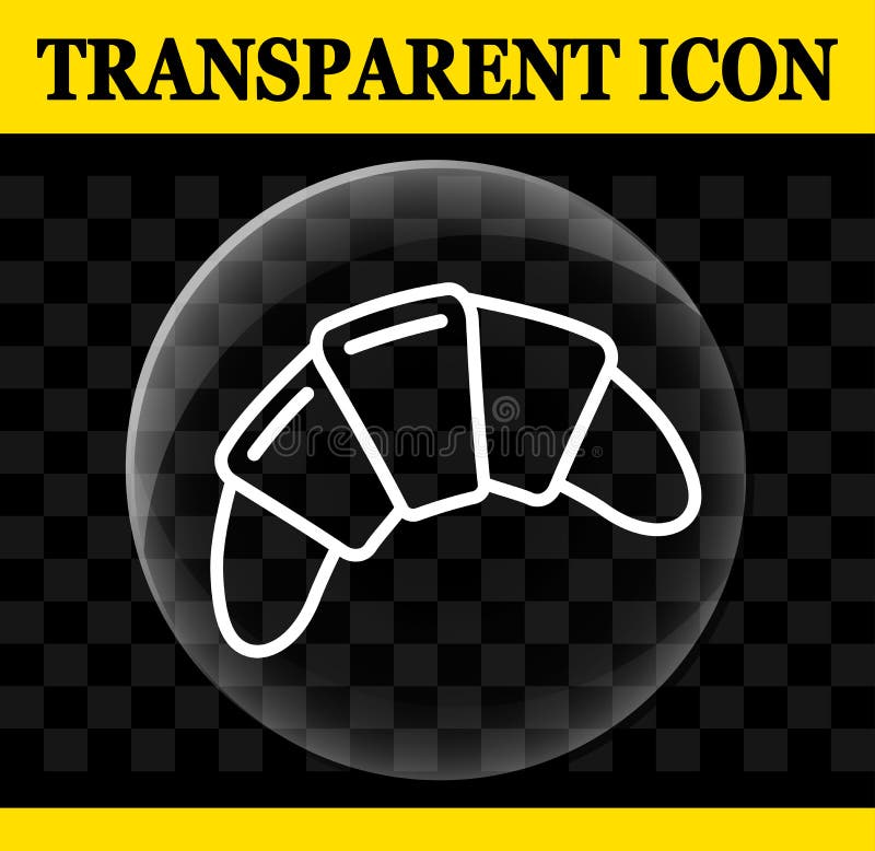Croissant Vector Circle Transparent Icon Stock Vector - Illustration of ...