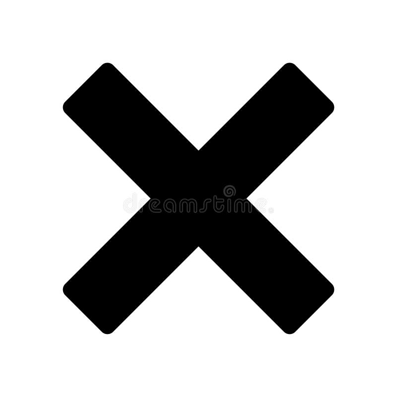 Illustration of Cross Symbol Icon. on White Background Stock Vector ...