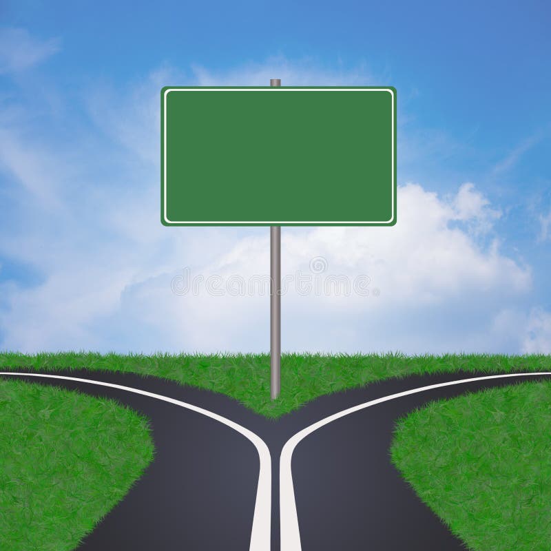 Illustration of crossroad stock illustration. Illustration of confusion ...