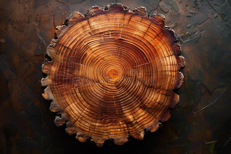 The Crosssection of the Tree Trunk, Showcasing Its Rings and Texture ...