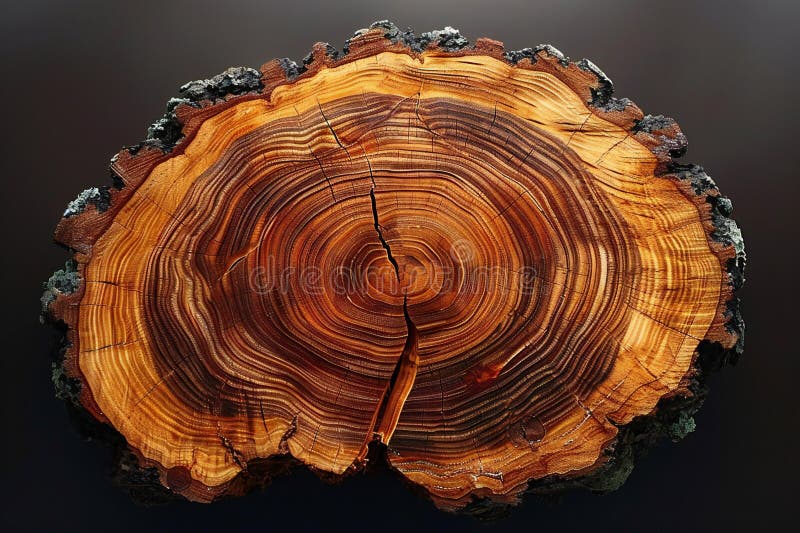 The Crosssection of the Tree Trunk, Showcasing Its Rings and Texture ...