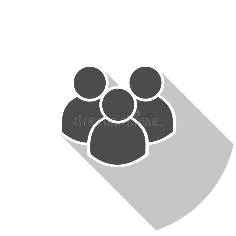 Illustration of Crowd of People. Icon Silhouettes . Social Icon Stock ...