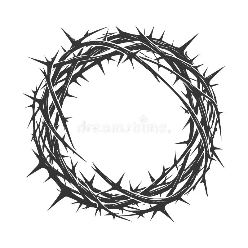 Illustration of Crown of Thorns Design Stock Vector - Illustration of ...