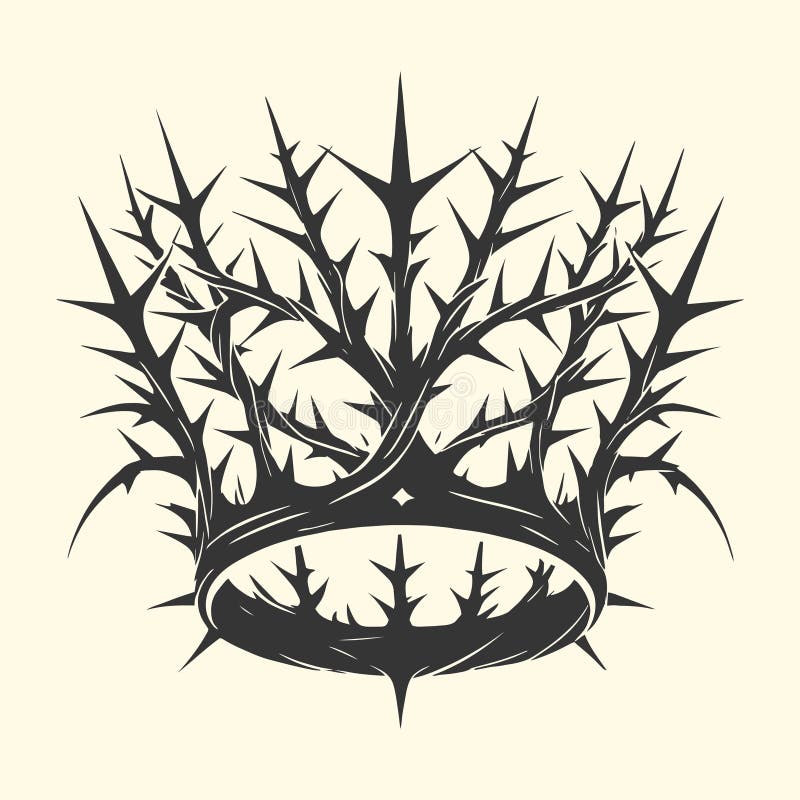 Illustration of Crown of Thorns Design Stock Vector - Illustration of ...