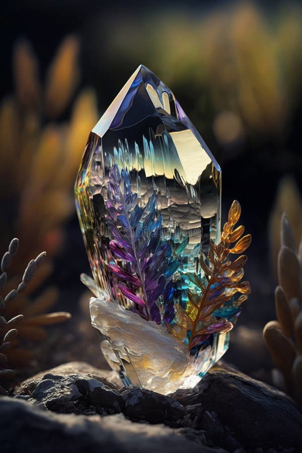 Illustration Crystal Clear Beautiful Gemstone AI Generated Content ...