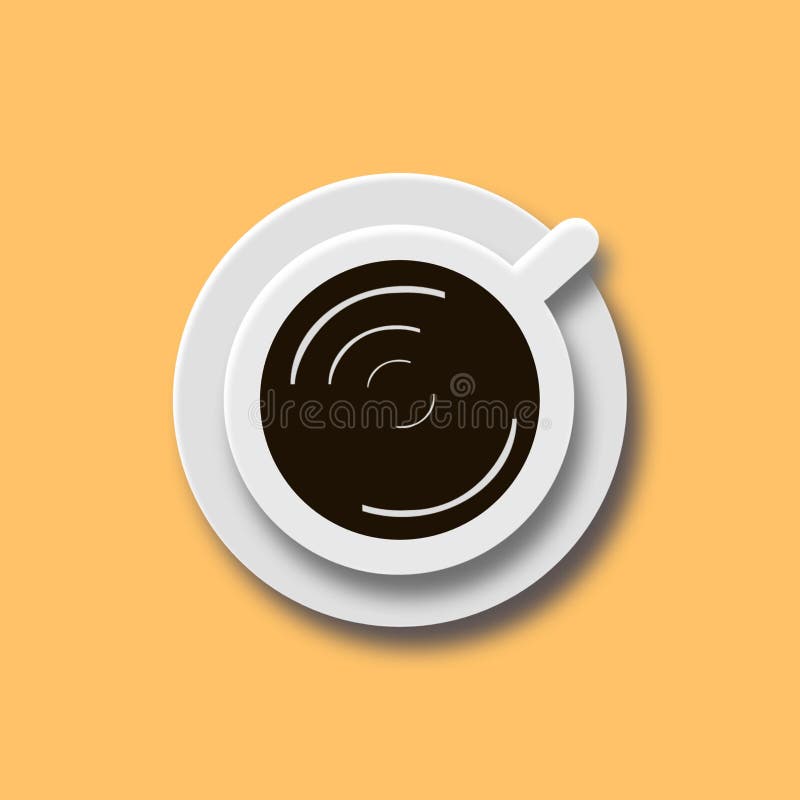 Illustration of a Cup of Coffee Flat Design Stock Illustration ...
