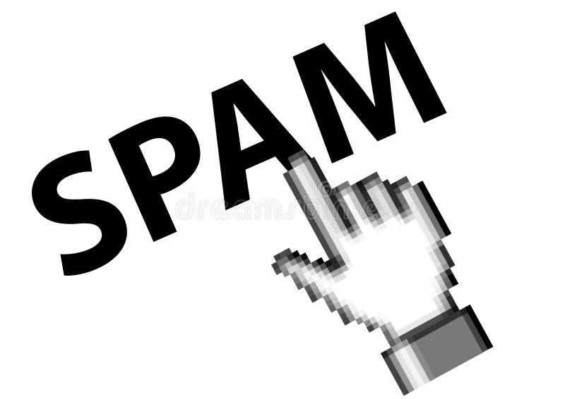 Illustration of a Cursor on Spam Button Stock Vector - Illustration of ...