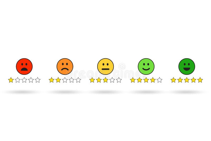 Illustration of Customer Feedback with Faces Stock Illustration ...
