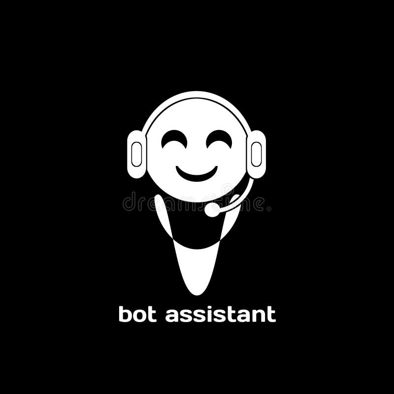 Illustration of Customer Service Logo, Bot Assistant Logo Stock ...