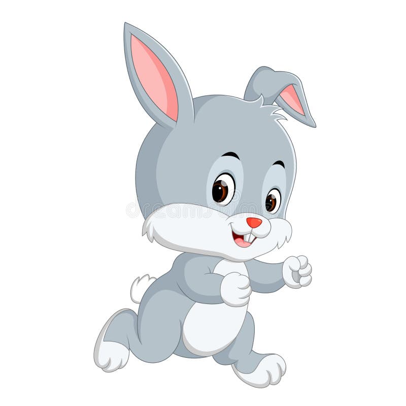 Cute baby rabbit cartoon stock vector. Illustration of cheerful - 109109888