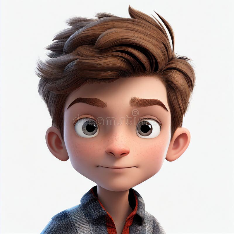 Illustration Cute Boy for Avatar Graphic on White Background Created ...