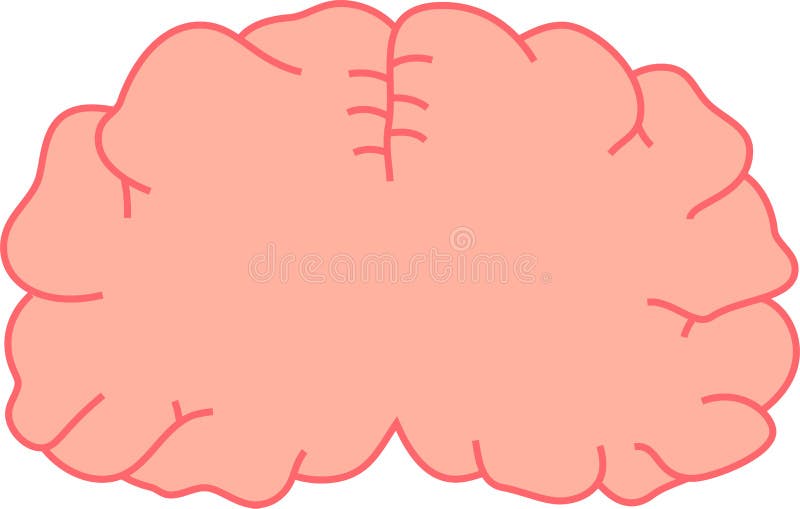 Illustration of a Cute Brain Stock Vector - Illustration of ...