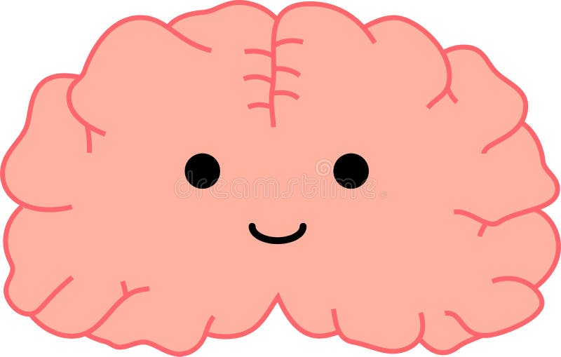 Illustration of a Cute Brain Stock Vector - Illustration of cerebral ...