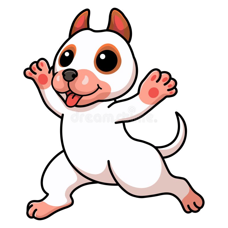 Cute Bully Kutta Cartoon Walking Stock Vector - Illustration of hound ...