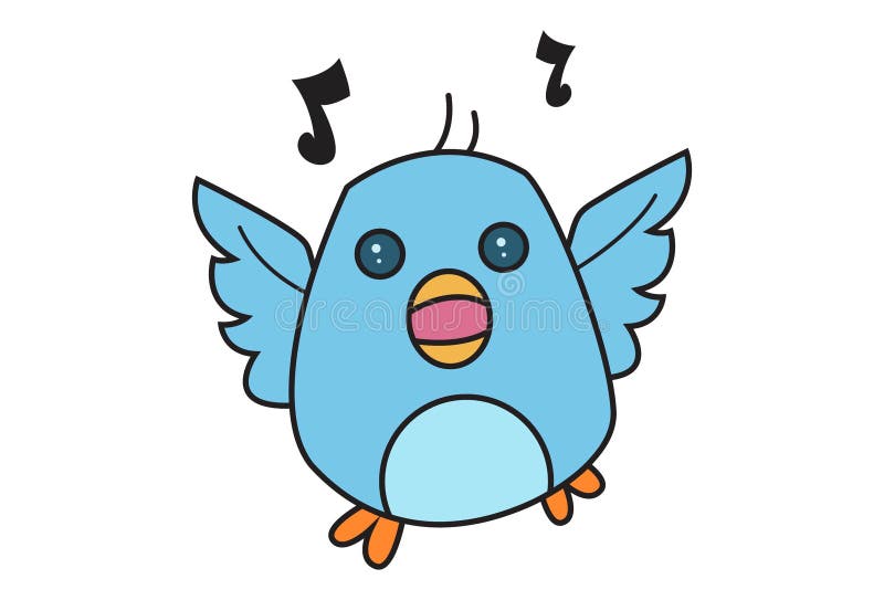Illustration of Cute Cartoon Bird Stock Vector - Illustration of ...