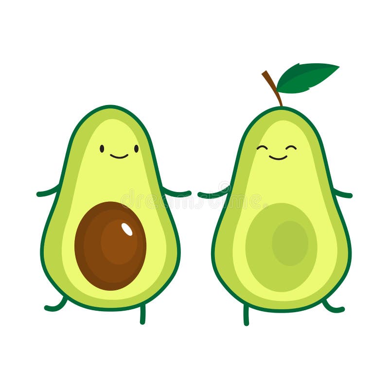 Illustration of Cute Dancing Avocados Stock Illustration - Illustration ...