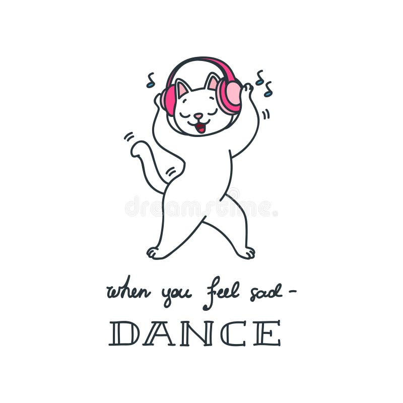 When You Feel Sad Dance Hand Drawn Vector Illustration in Cartoon ...
