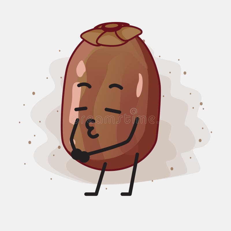 Cute Date Palm Fruit Vector Character Illustration Stock Vector ...