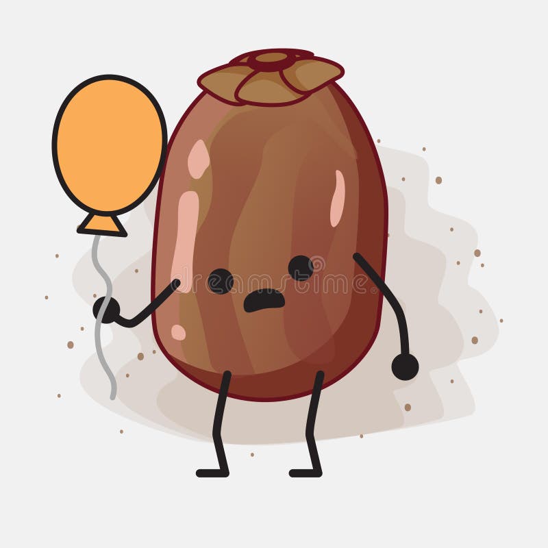 Cute Date Palm Fruit Vector Character Illustration Stock Vector ...