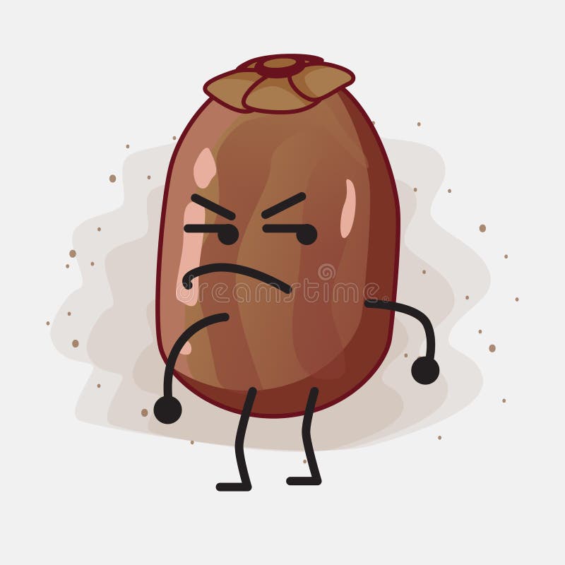 Cute Date Palm Fruit Vector Character Illustration Stock Vector ...