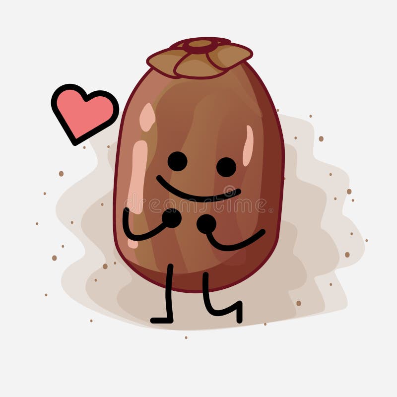 Cute Date Palm Fruit Vector Character Illustration Stock Vector ...