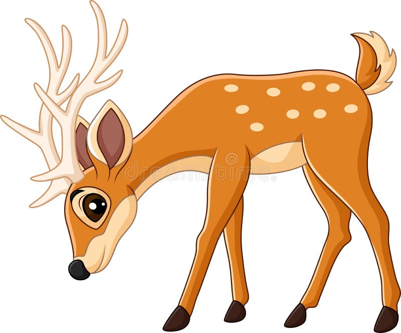 Cute deer cartoon stock vector. Illustration of mascot - 33233140