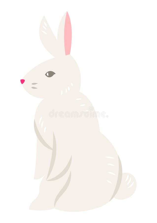Illustration of Cute Easter Bunny. Stock Illustration - Illustration of ...