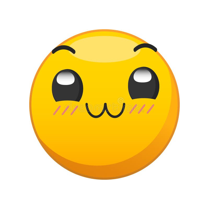 Illustration of Cute Face. Emoji for a Chat Stock Vector - Illustration ...