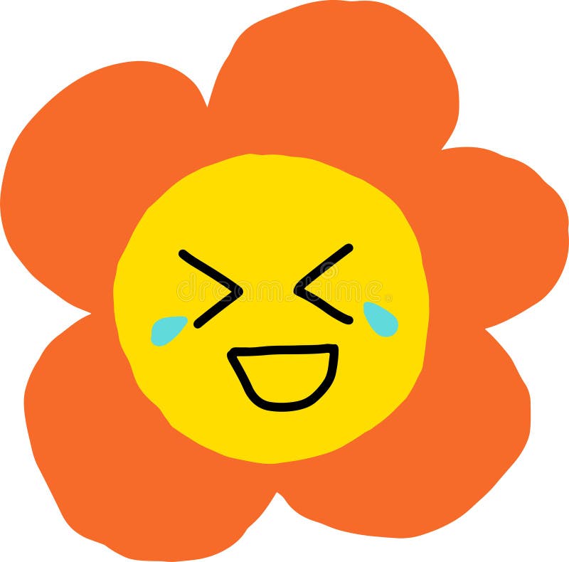 This is an Illustration of a Cute Flower with a Happy Face Stock Vector ...