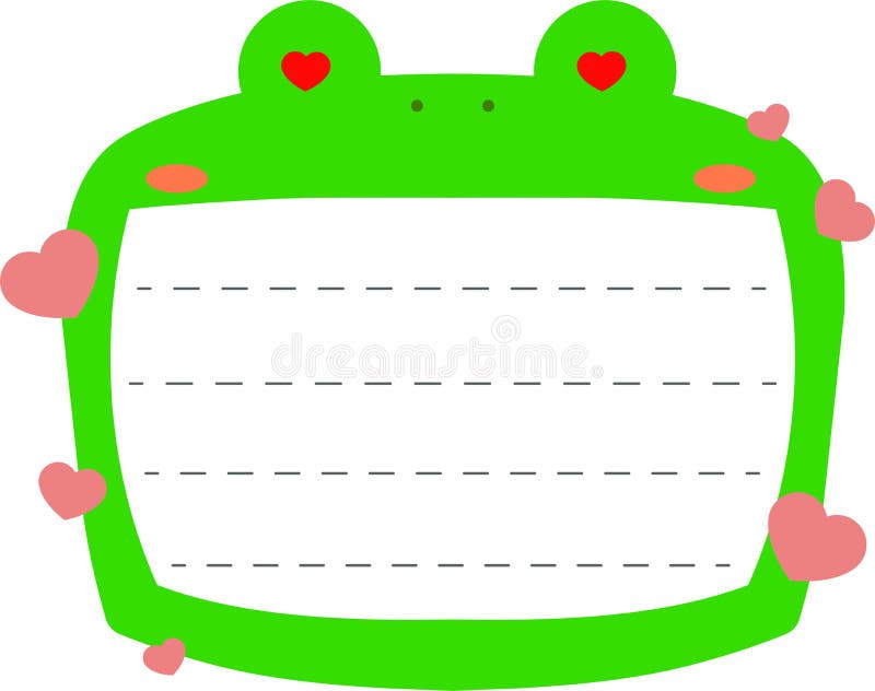 Cute frog noteboard stock vector. Illustration of bulletin - 193075479
