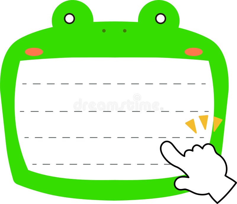 Cute frog noteboard stock vector. Illustration of message - 193075484