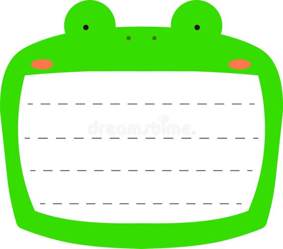 Cute frog noteboard stock vector. Illustration of advertisement - 193075486