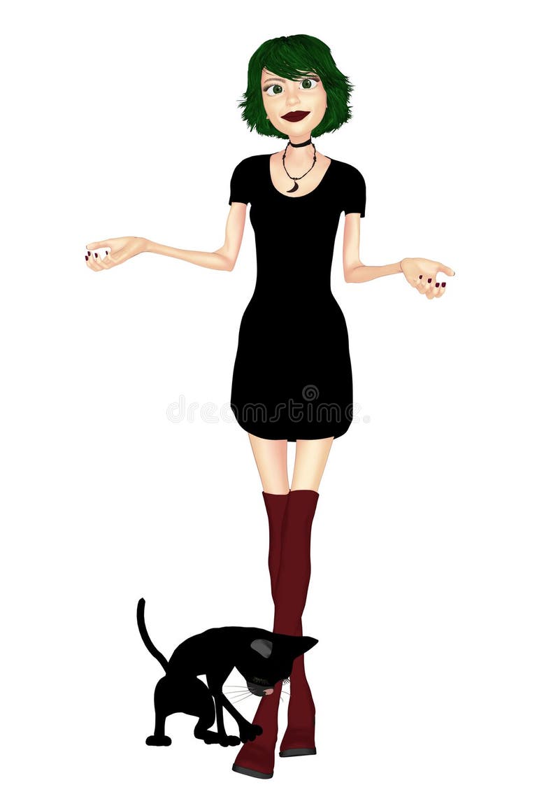 Goth Cat Stock Illustrations 486 Goth Cat Stock Illustrations Vectors And Clipart Dreamstime