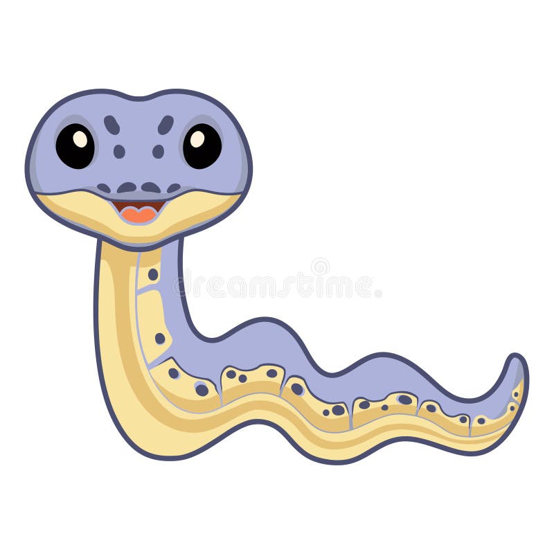 Cute Killer Clown Ball Python Cartoon Stock Vector - Illustration of ...